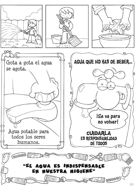 Día mundial de agua dibujos para colorear - Colorear dibujos infantiles